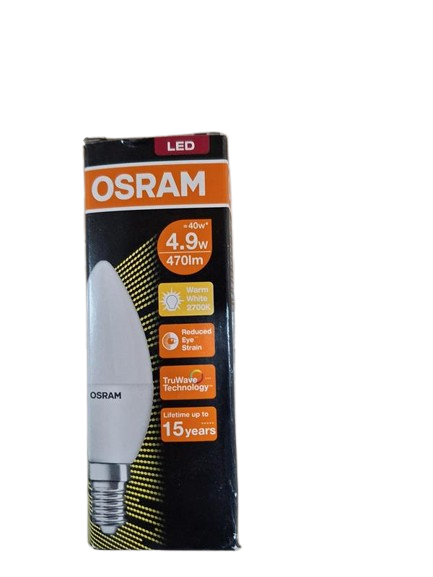 Osram LED Value E14 Classic B40 4.7W 2700K Warm White Frosted Non-Dimm