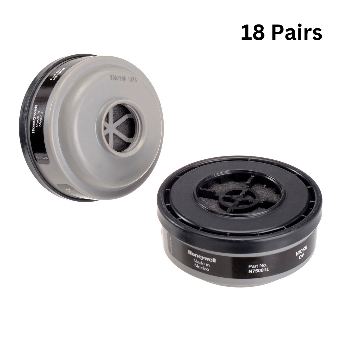 Honeywell Home North N75001L Organic Vapor OV Cartridge, Black and Sil