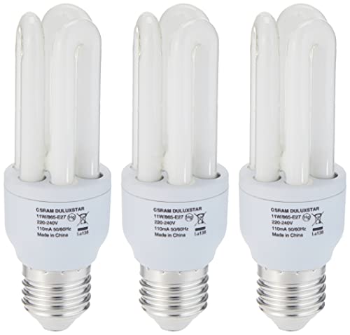Osram Energy-Saving T3 11W Dulux Star Warm White Light, Screw BP – Com