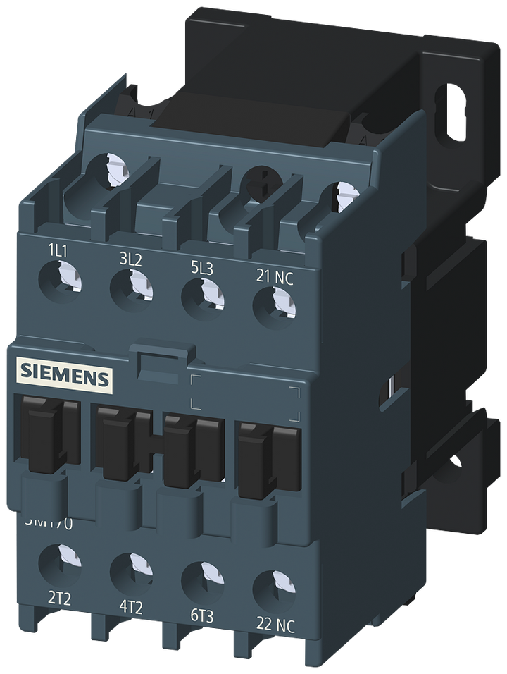 3MT70120AA010AL2 - Siemens Power Contractor - 3-Pole, AC3: 12A, 1NC, 2