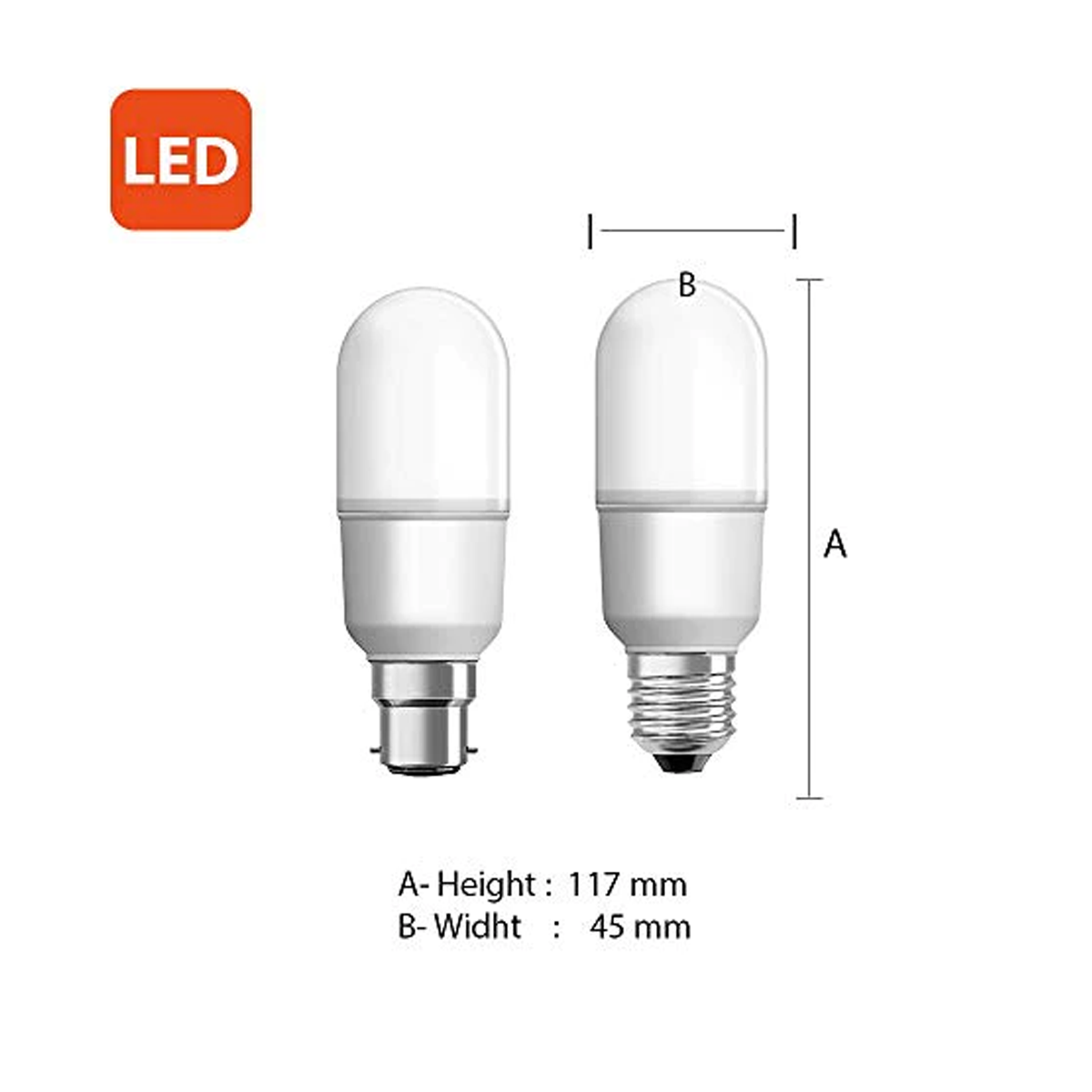 Osram LED Bulb Pack E27 Value Stick Warm White/ Cool White/ Day Light