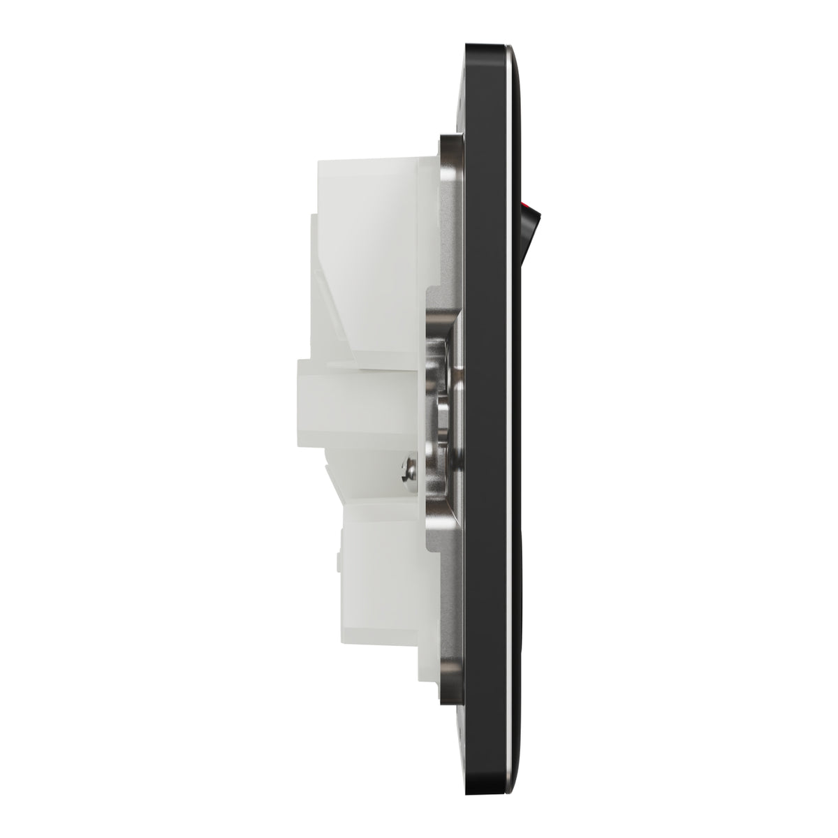 Schneider Electric Unica X 13A 250V 2 Gang Switched Socket - Jet Black