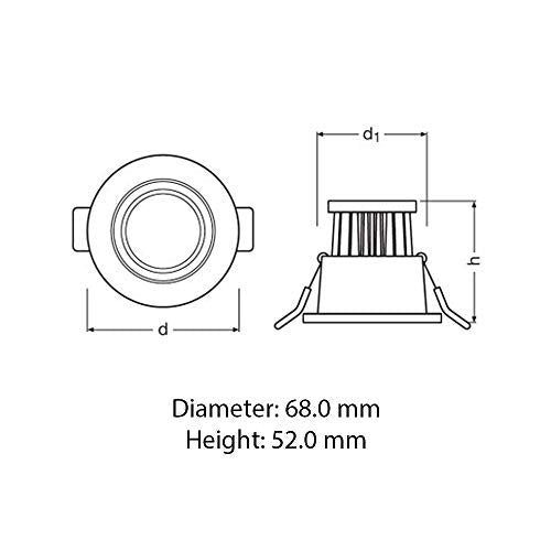 Ledvance Osram 3W/ 5W LED Adjustable Pro Spot Light (Warm White ...