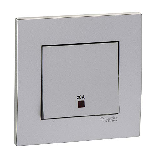 Schneider Electric KB31D20NER Vivace Silver / White - 20A 250V 1 Gang