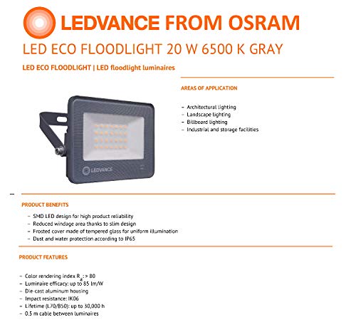 Ledvance Light Weight, Slim Design, Ip65 Water Resistance LED Eco Floo