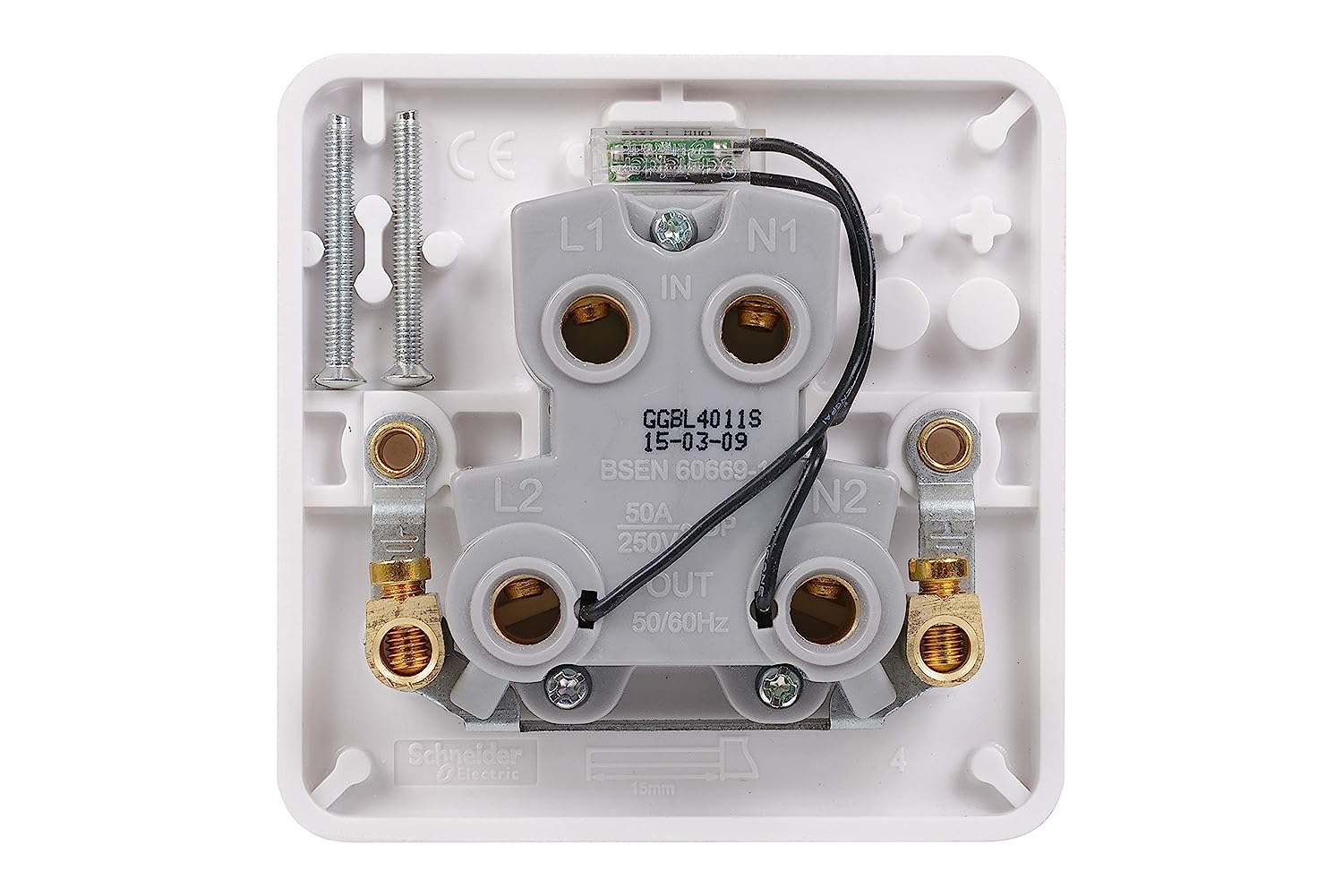 Schneider Electric Lisse White Moulded - Single High Current Light Swi