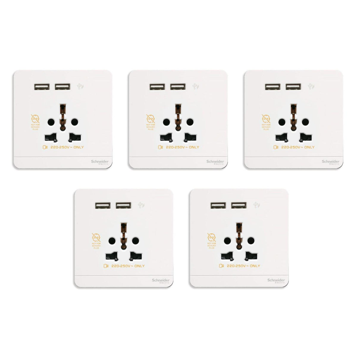 Schneider Electric AvatarOn USB Charger + 2 Socket-Outlet 2P 16A ...