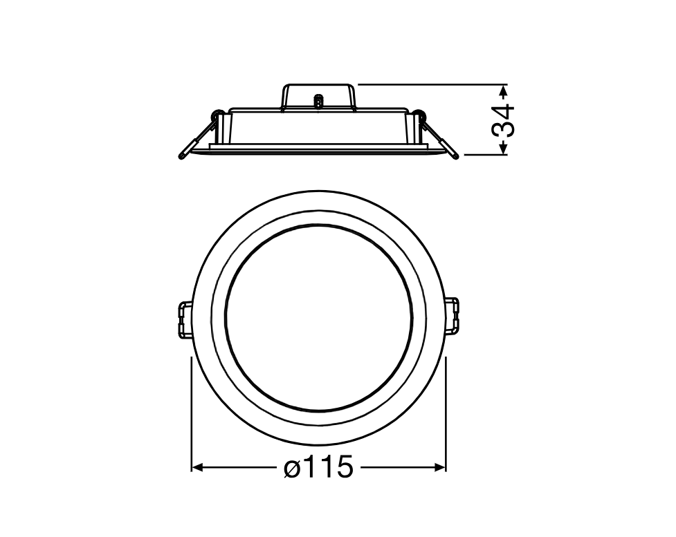 Ledvance Downlight LED Recessed Round 8W Cool White/ Day Light - 4 Inc