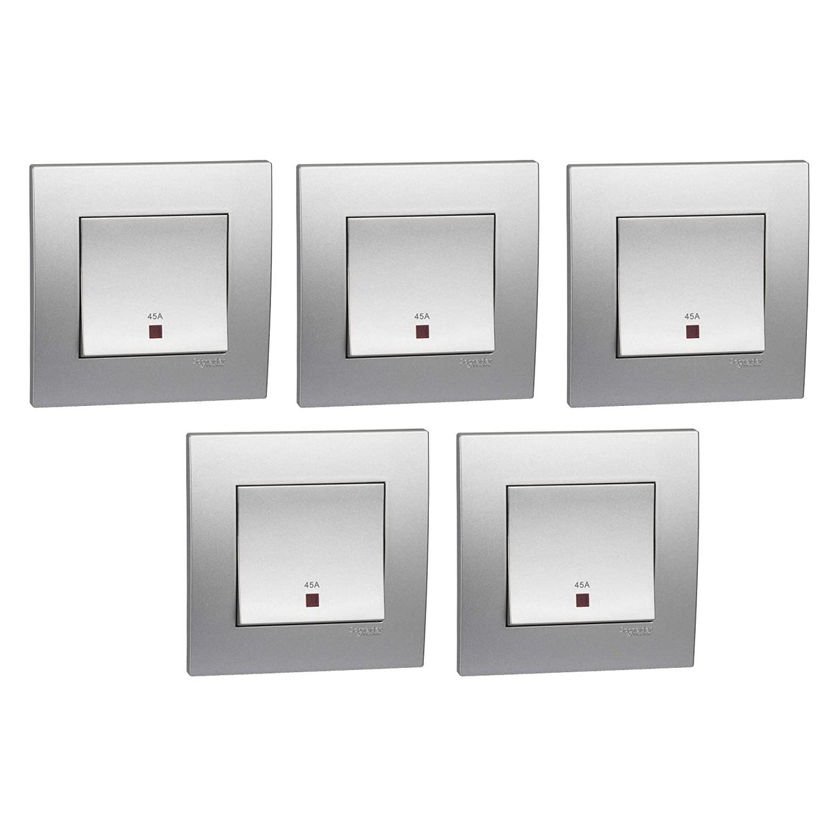 Schneider Electric KB31DR45N_AS Vivace Silver- 45A 250V Double Pole Sw