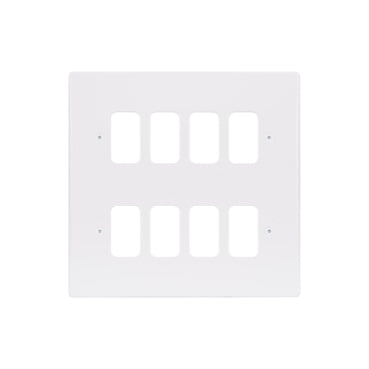 Schneider Electric Ultimate - moulded plate Grid system - 8 gangs - wh