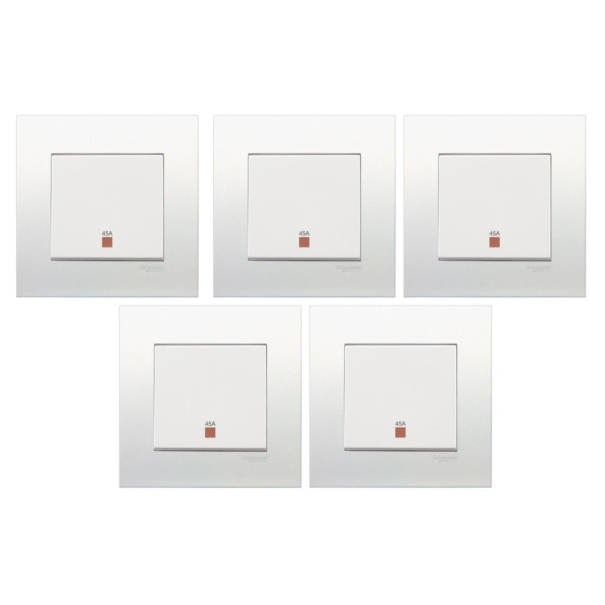 Schneider Electric KB31DR45N Vivace White- 45A 250V Double Pole Switch ...