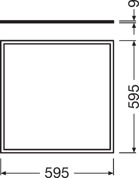 Ledvance LED Eco Backlit Panel Ceiling Light 60X60 - 36W (3000k Warm W ...