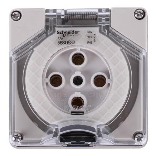 Schneider Electric S56 Surface Socket Outlet 500V 32A Triple Phase 5 P